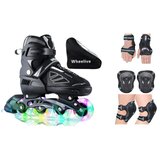 Set roleri wheelive sivi & štitnici za roleri plavi | ePonuda.com