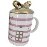 Barok ny-148 keramička šolja sa poklopcem 15x8cm, roze-bela | ePonuda.com