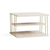 Hanah home lifon - gold, marble goldmarble side table | Eponuda.com