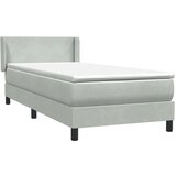 Box spring postelja z vzmetnico Svetlo siva 80x210 cm žamet, (21792147 ...