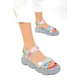 Soho Women's Grey-Multi Sandals 19028 | ePonuda.com
