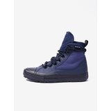 Converse Dark blue ankle sneakers with leather details Chuck Taylo ...