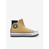 Converse Men's Chuck Taylor A Mustard Leather Ankle Sneakers - Men's ...