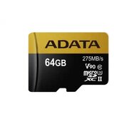 Adata micro SD Card 64GB + SD adapter AUSDX64GUII3CL10-CA1/ class 10/8K ...