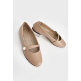 Marjin Women's Banded Flat Flats Sores Beige | Eponuda.com