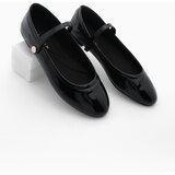Marjin Women's Banded Flat Flats Mesve Black | ePonuda.com