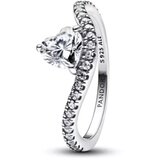 Pandora 183100C01-52 Wavy Pavé Heart prsten | ePonuda.com