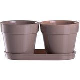 B-plast saksije za cveće sa tacnom Frajle Mix and Play Bež | Eponuda.com