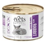 4Vets Natural Complete Cat Sterilised Zečetina 185g | EPonuda.com