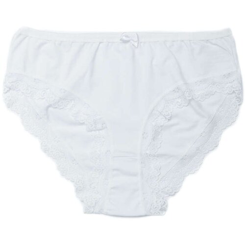 Fashion Hunters Womens White Cotton Panties With Lace