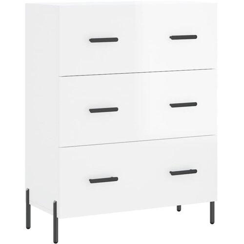 Maison Chic Komoda - Predalnik visok sijaj bela 69,5x34x90 cm inženirski les, (21720835 ...