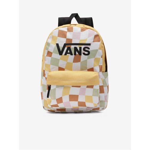 Vans Yellow-white patterned girls' backpack Realm H2O - Girls | ePonuda.com