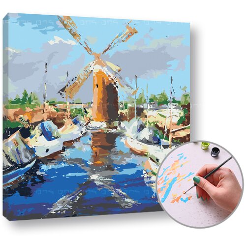 Slikanje po brojevima MLIN 50x50 cm - without frame | ePonuda.com