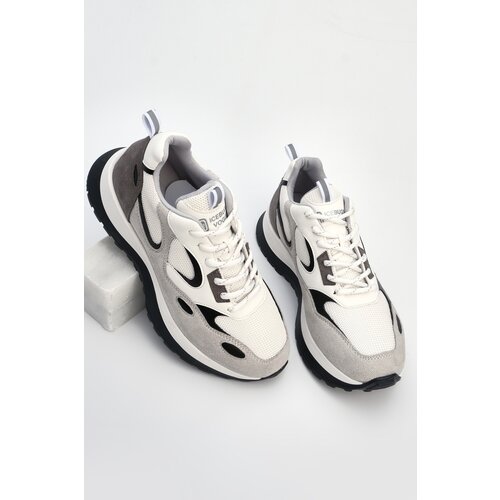 Marjin Women's Sneakers Lace-Up High Sole Sports Shoes Nasman White ...