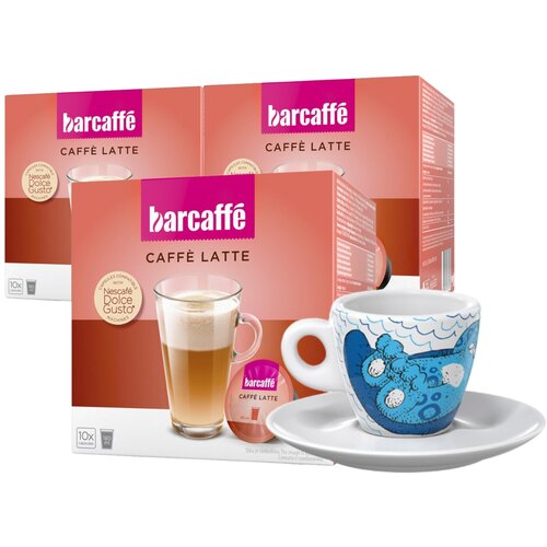 Barcaffe caffe latte 10 dolce gusto kompatibilnih kapsula+šoljica ...