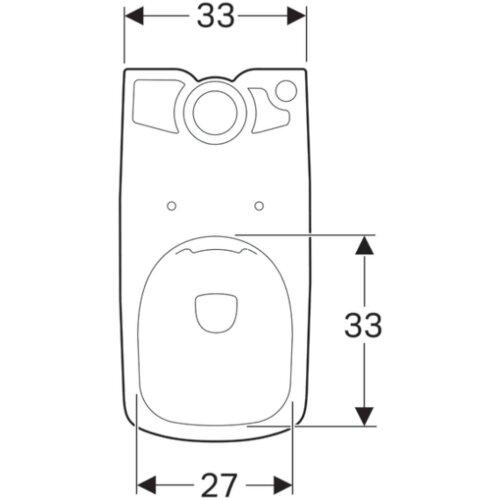 Geberit Selnova Square WC Šolja za monoblok, podna, rimfree 500.152.01 ...