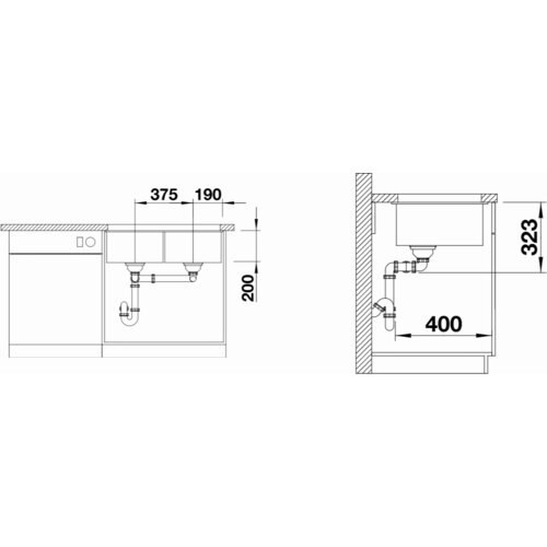 Blanco SUBLINE 350/350-U Stena siva SILGRANIT PuraDur 523575 | ePonuda.com