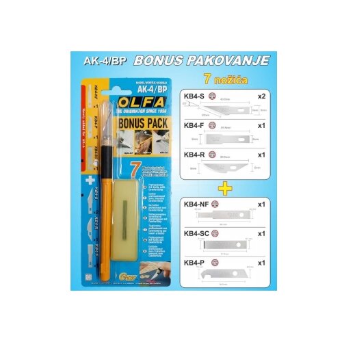 OLFA profesionalni skalpel art & hoby sa 7 poklon nožića AK-4/BP | ePonuda.com