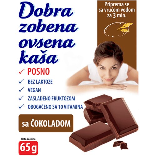 Dobra zobena kaša DOBRA OVSENA KAŠA čokolada 65g | ePonuda.com