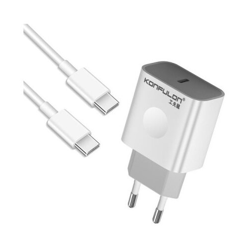 Konfulon kućni punjač JK78 PD 20W fast charge 60W kablom type C na type ...