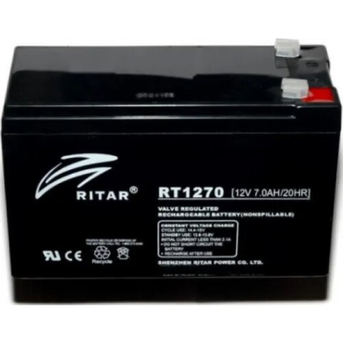 NPP NP12V-7Ah F2, RITAR RT1270 battery, 151×65×99, 1.95KG, BLACK ...