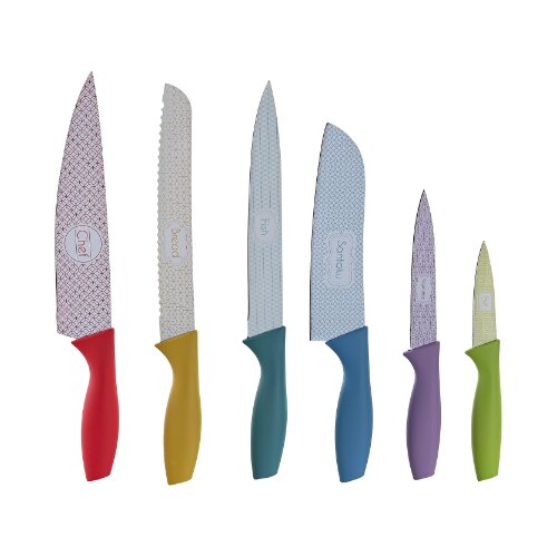Set noževa, 6 komada, inox, više boja | ePonuda.com