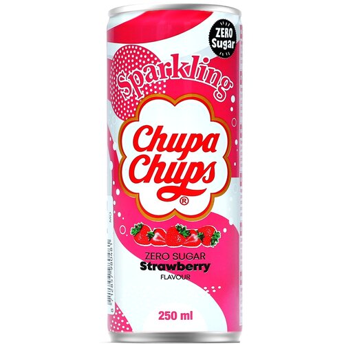Chupa Chups Gazirani Sok Jagoda Bez šećera 250ml