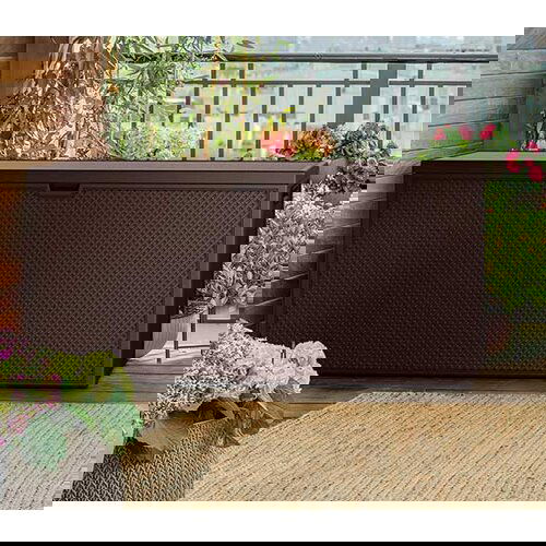 Keter Emily Veliki sanduk za odlaganje stvari 280 Lit. Brown 249719 ...