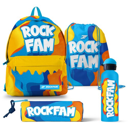 Rockfam skolski komplet 2024 (ranac, torba, flasica, pernica) za dečake ...