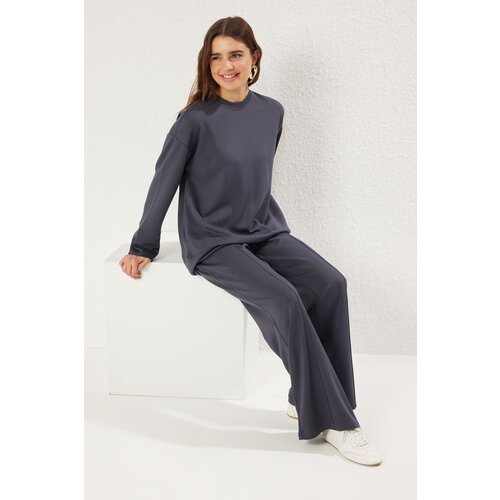 Trendyol Anthracite Soft Texture Knitted Tracksuit | ePonuda.com