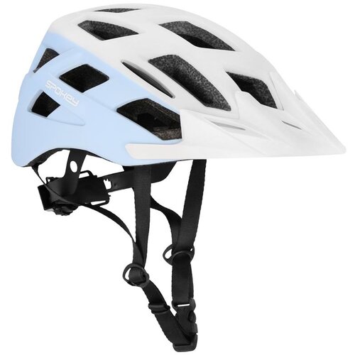 Spokey POINTER Bicycle helmet with LED red flasher, 55-58 cm, bielo ...