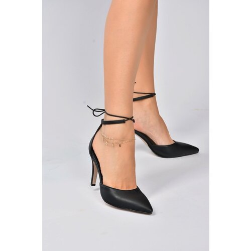 Fox Shoes Women's Black Pointed Toe Heels Shoes | Eponuda.com