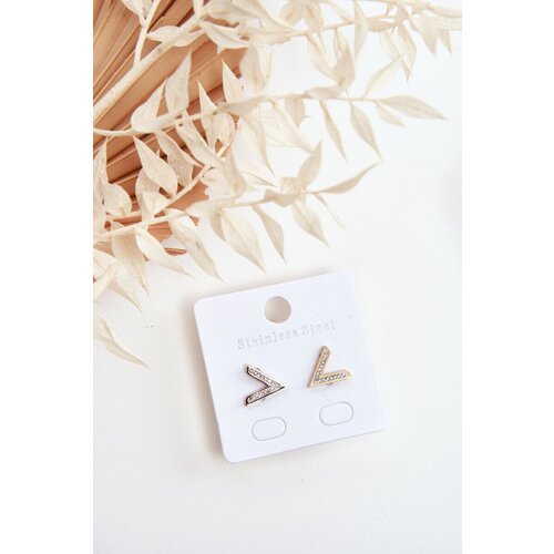 Glam Chic Classic V-shaped Earrings Gold | ePonuda.com