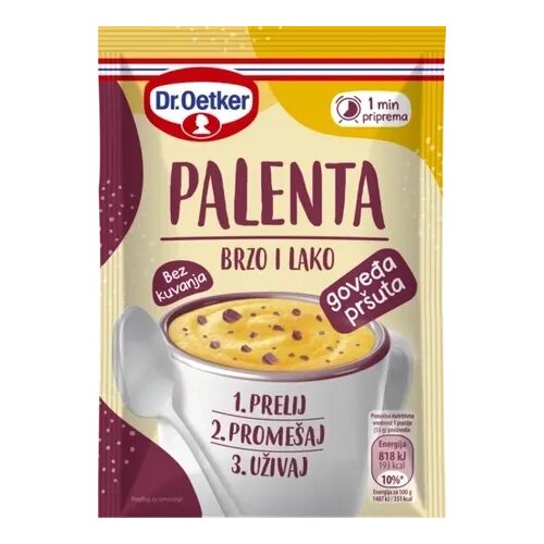 Dr. Oetker PALENTA KUKURUZNA INSTANT GOVEĐA PRŠUTA 55G | Eponuda.com