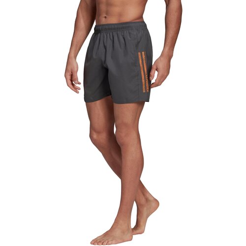Adidas Muški kupaći kostim PERFORMANCE SHORT LENGTH MID 3 STRIPES Swim ...