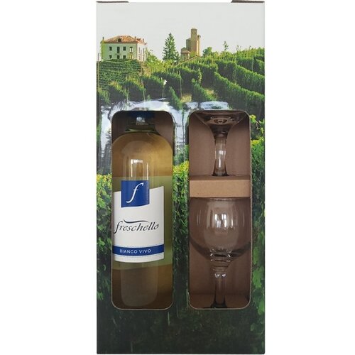 Cielo E Terra Vino Freschello belo 0.75 plus dve čaše | ePonuda.com