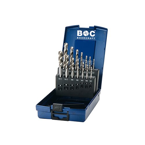 BOHRCRAFT set mašinskih ureznica hss-e (co 5%) oblik c sft 35° M3-M12 ...