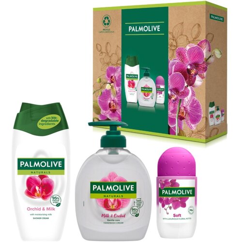 Palmolive set naturals orchid (gel 250 ml, tečni sapun 300 ml, roll on ...