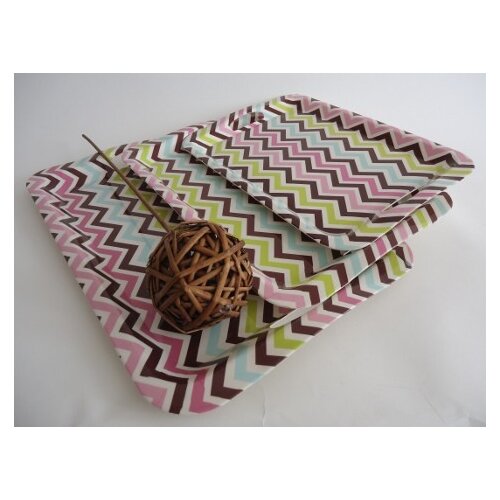 plastični poslužavnik zig zag 42 x 30 x 2 280328 | ePonuda.com