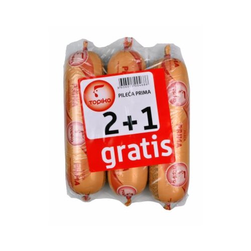 Topiko pileća prima kobasica 375g 2+1 gratis | Eponuda.com