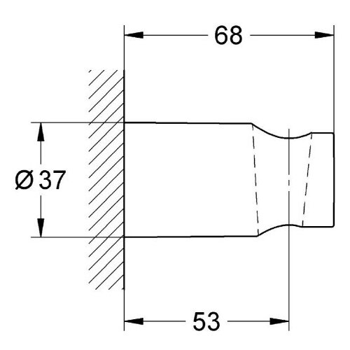 Grohe zidno držalo za tuš ročko new tempesta cosmopolitan (27594000 ...