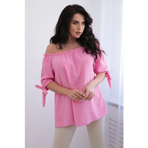 Kesi Spanish blouse with a tie on the sleeve light pink | Eponuda.com