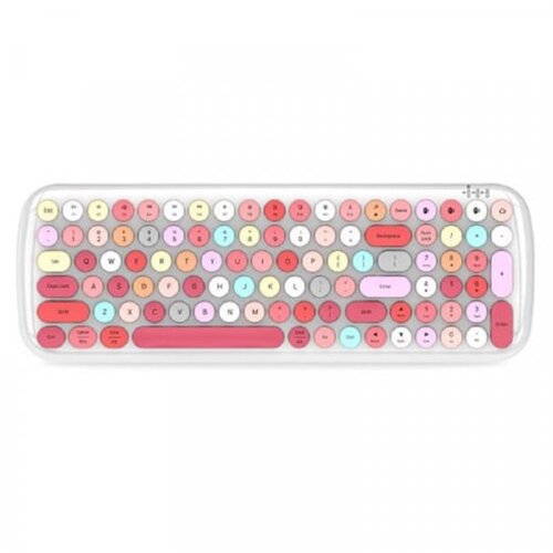 MOFII BT WL RETRO tastatura (Pink/Bela) (EN/US) | Eponuda.com