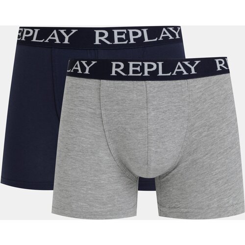 Replay Set of two boxers in dark blue and gray - Men | ePonuda.com