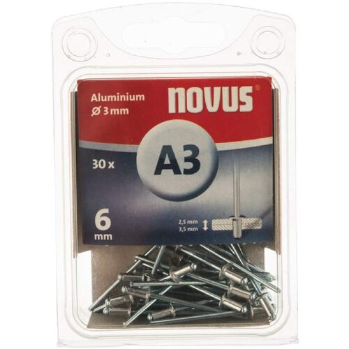 Novus pop nitne aluminijumske A3 x 6mm 30kom | ePonuda.com