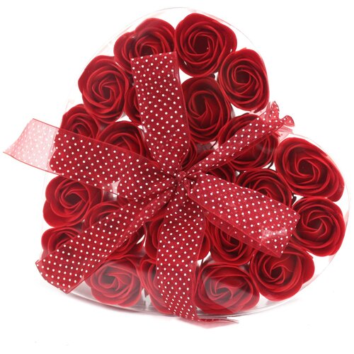 Set 24 milnih vrtnic v srčasti škatli - Strastno rdeče - Zea Mays ...