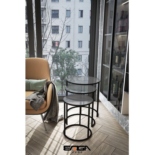 Woody Fashion pera - transparent transparent nesting table (3 pieces ...