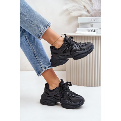 FB3 Women's Sneakers On Massive Sole Black Amoserna | ePonuda.com