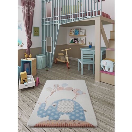 Spotty elephant - svijetlo plavi višebojni tepih (133 x 190) | Eponuda.com