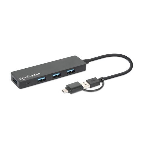 Manhattan 4-Port USB 3.0 Type-C/Type-A Combo Hub ( 0001370273 ...
